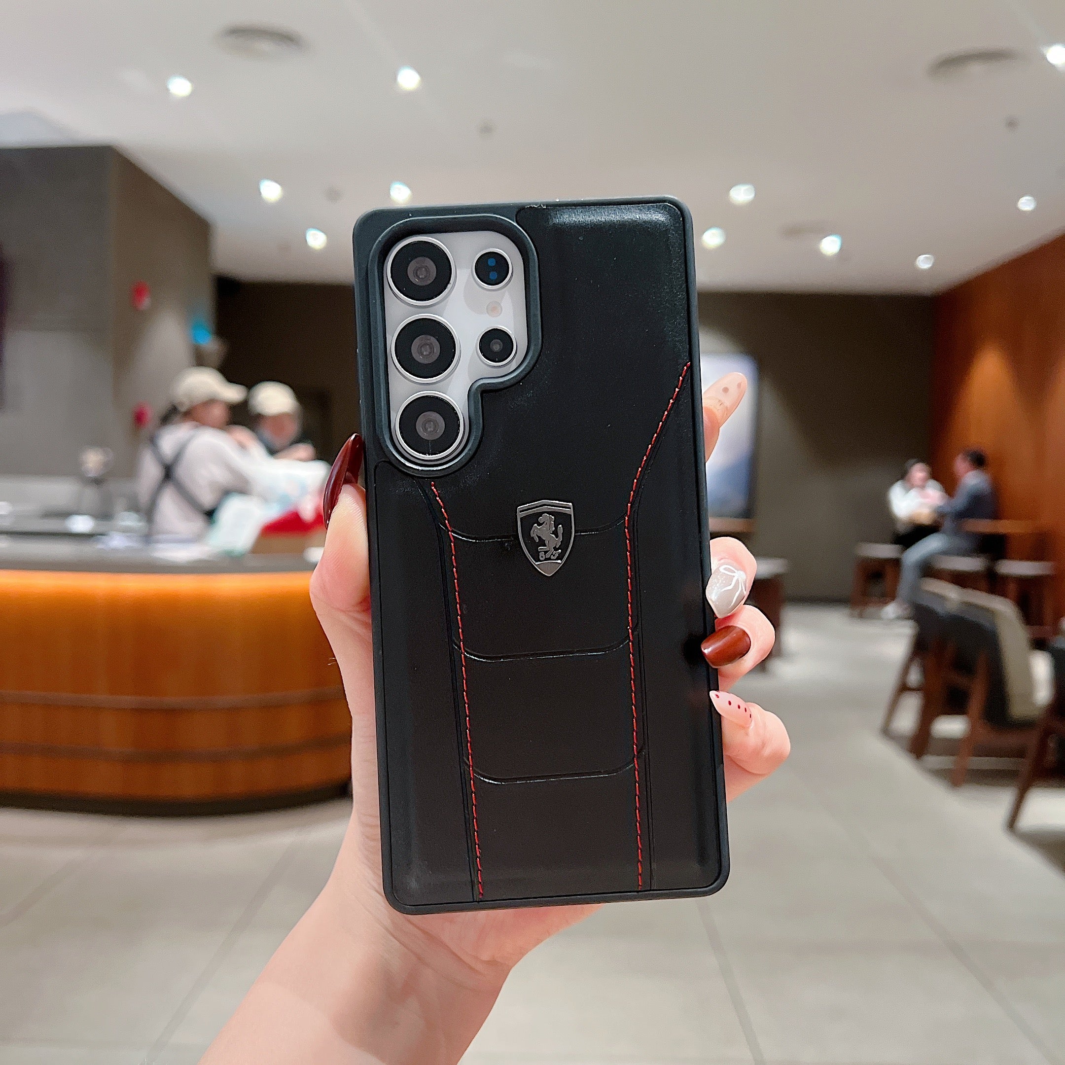 Samsung Ultra Series Luxury Branded Car Logo Leather Case - Ferrari ...
